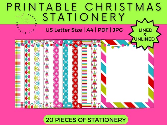 Printable Christmas Stationery Printable Christmas - Etsy