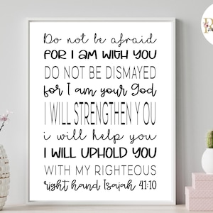 Isaiah 41 10 Printable Wall Art | Do Not Be Afraid Print | Bible Verse ...