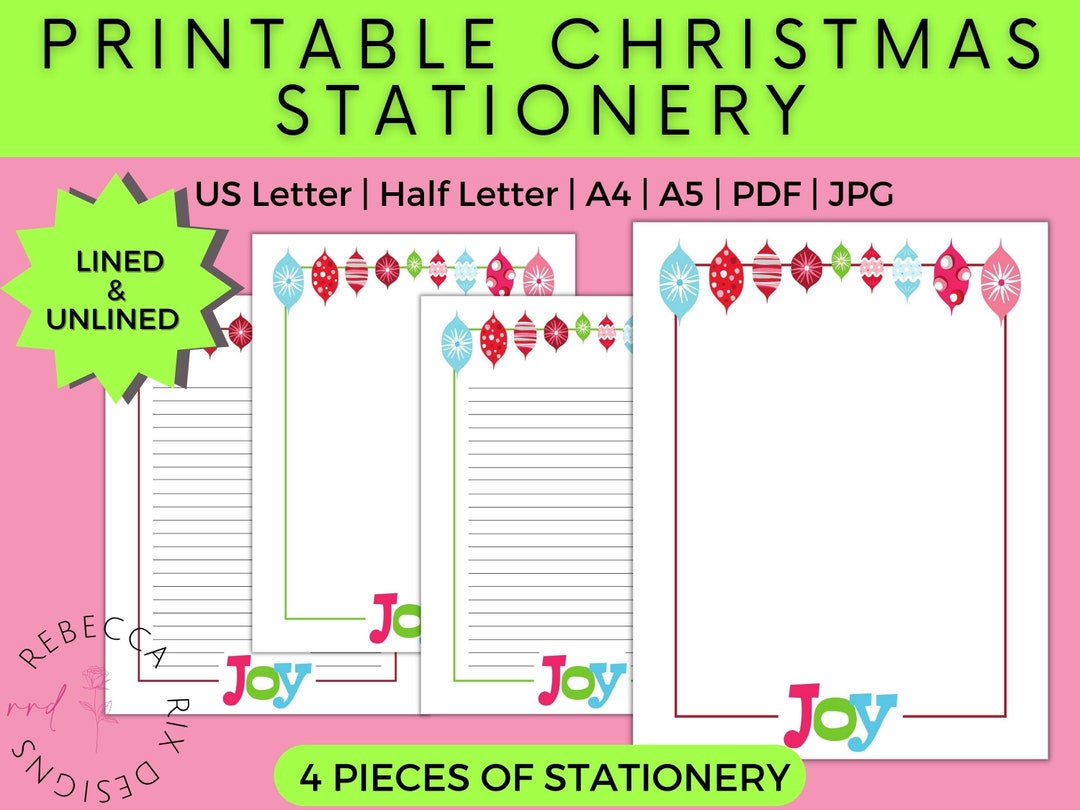 Printable Christmas Stationery | Printable Christmas Stationary ...