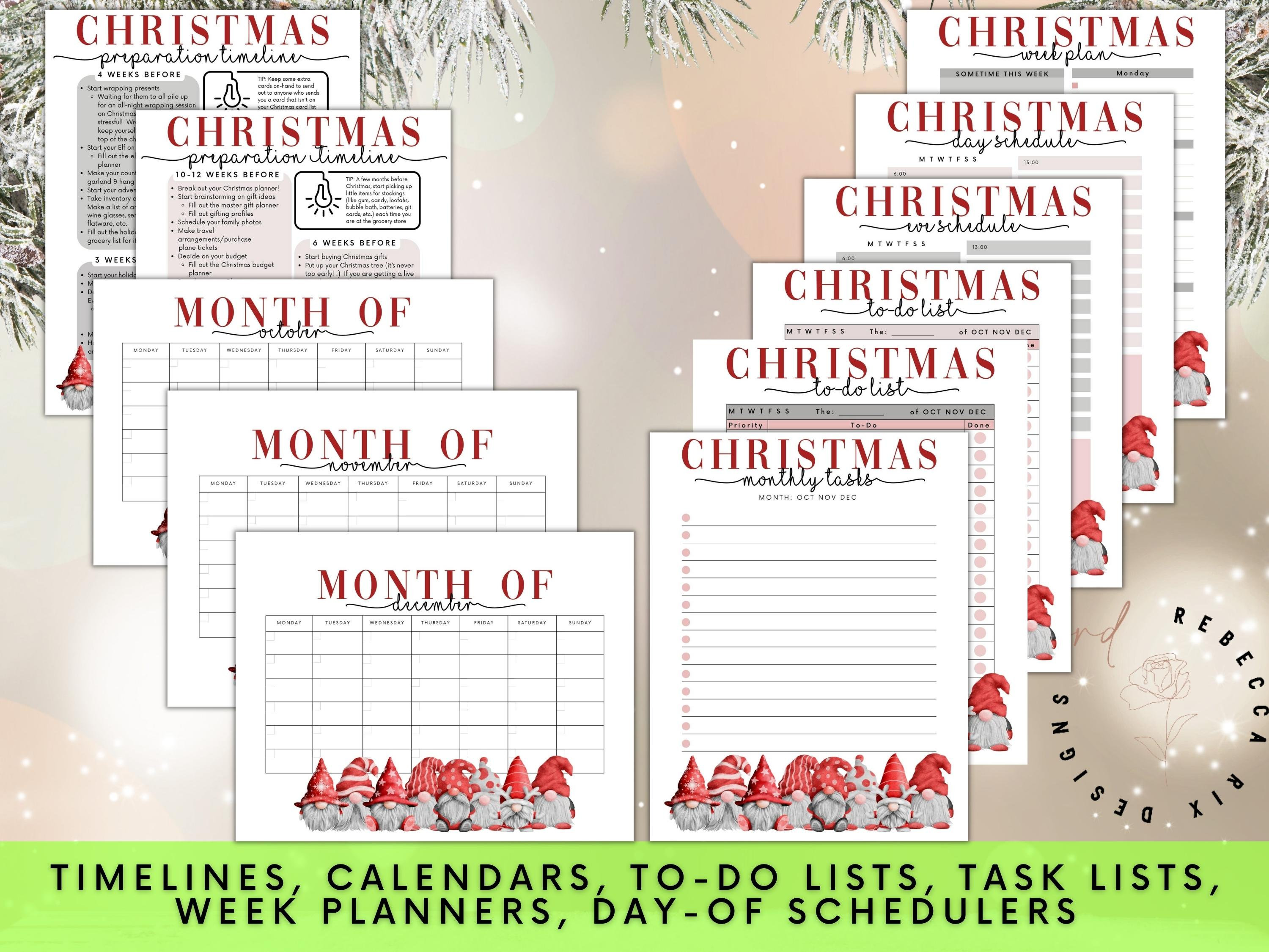 Gnome Christmas Planner Printable Christmas Planner Book - Etsy