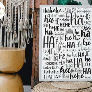 Funny Wall Art Printable | Black and White Prints | Humorous Wall Art ...