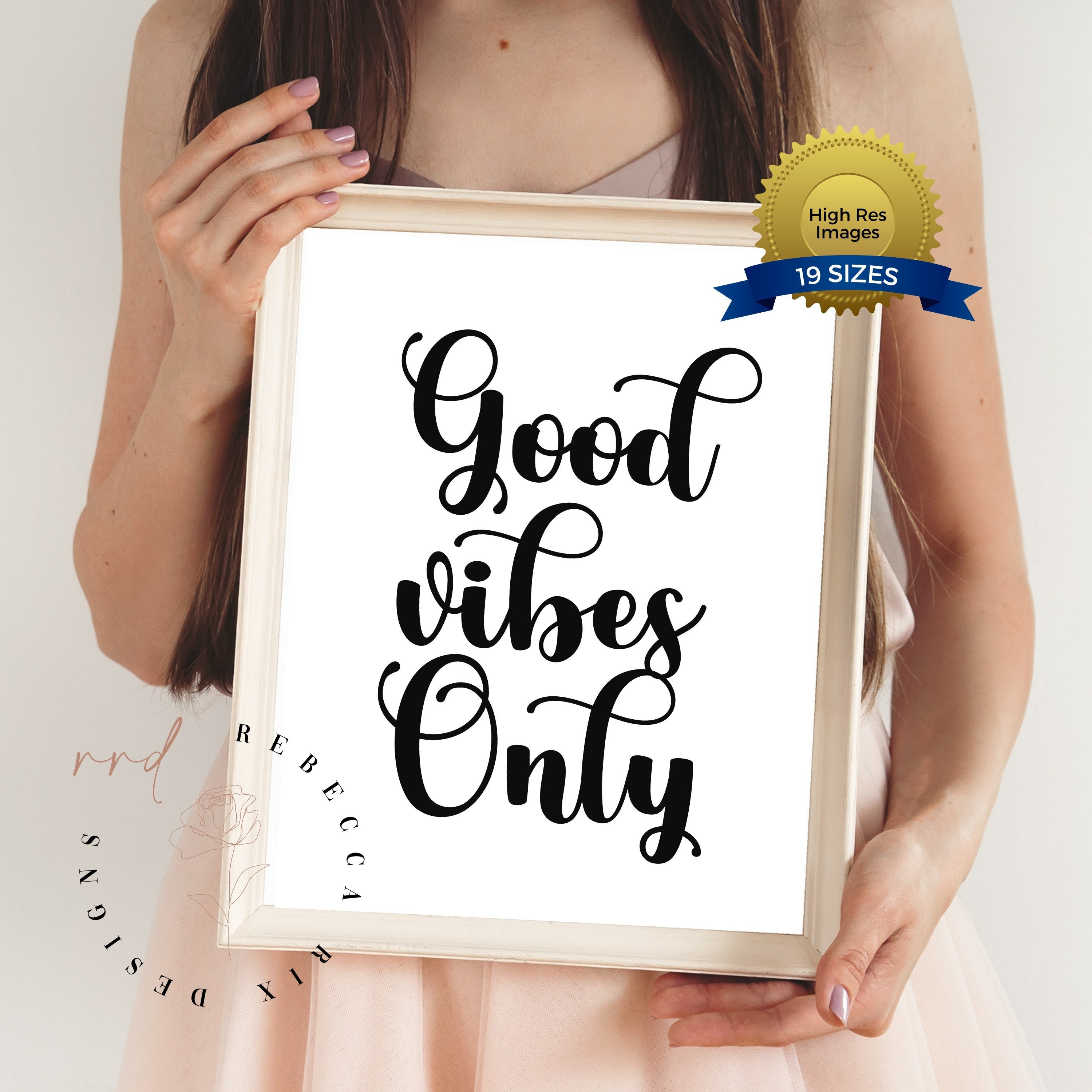 Good Vibes Only Sign Boho Printable Wall Art Boho Wall | Etsy