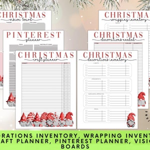Gnome Christmas Planner Printable | Christmas Planner Book | Christmas ...
