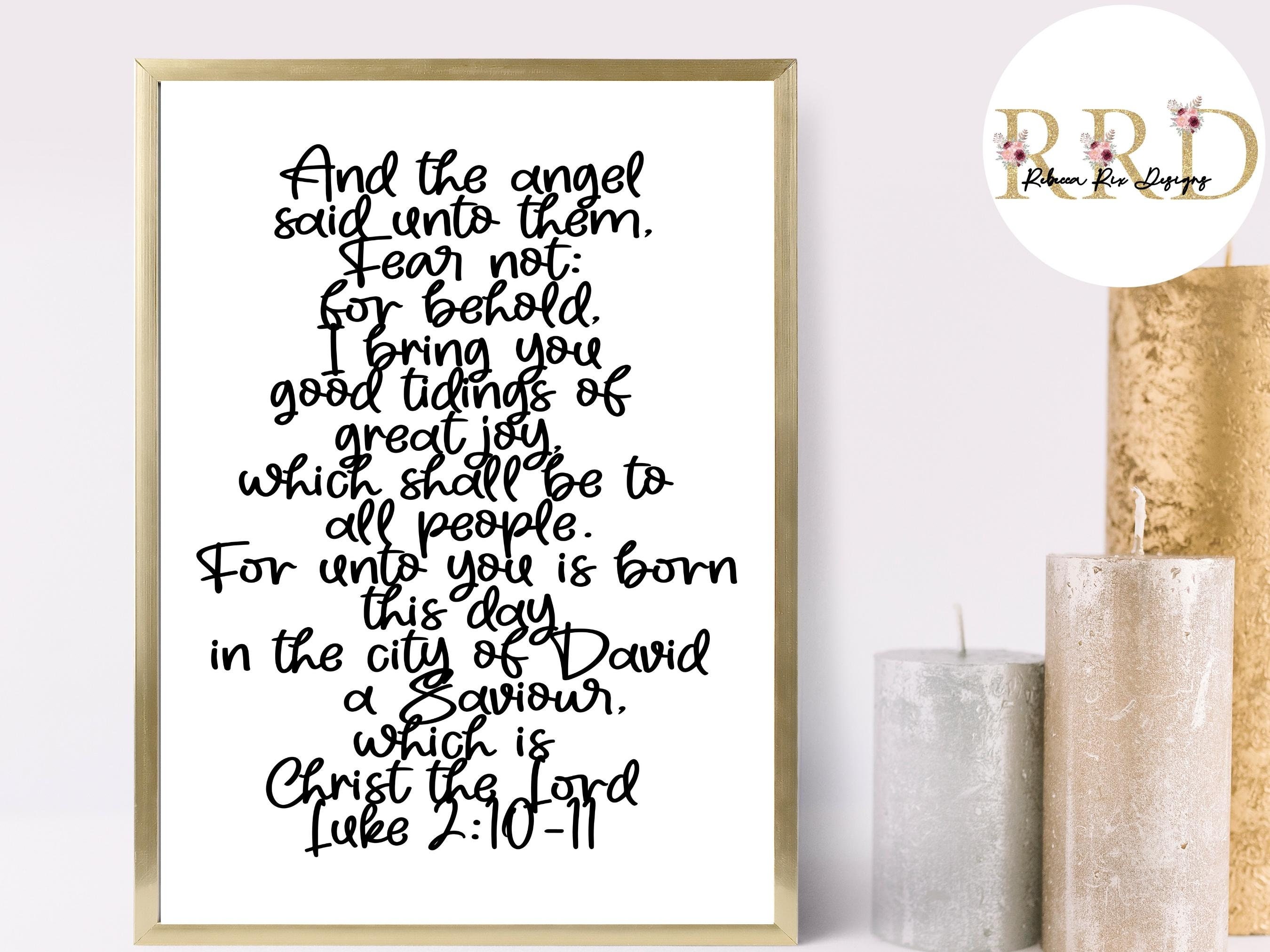 Luke 2 Printable Luke 2 1011 Christian Christmas Wall Art - Etsy