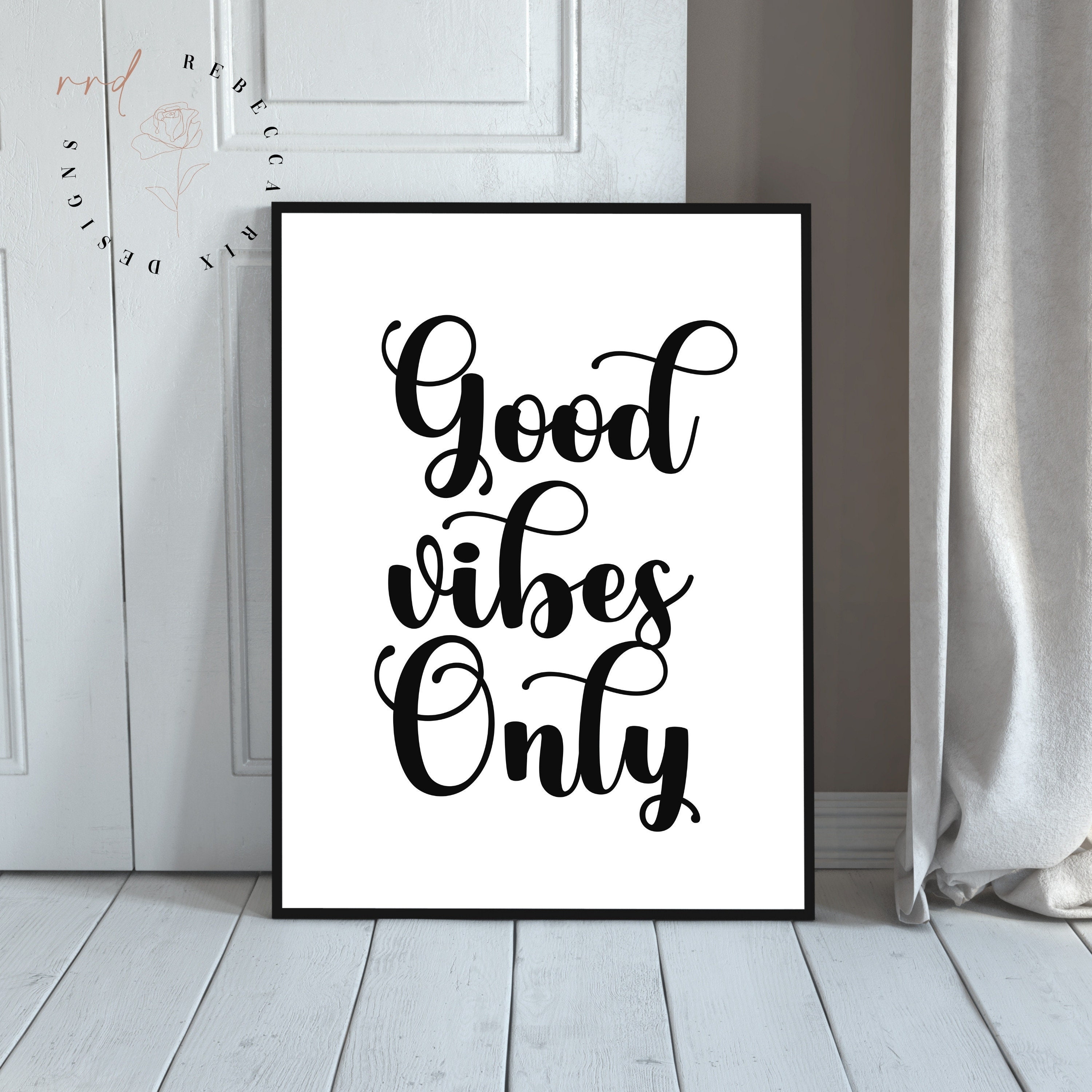 Good Vibes Only Print | Boho Positive Quote Art (digital Download) - Etsy