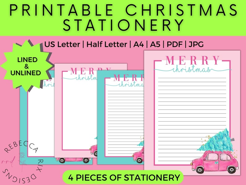 Printable Christmas Stationery Printable Christmas Stationary Christmas ...