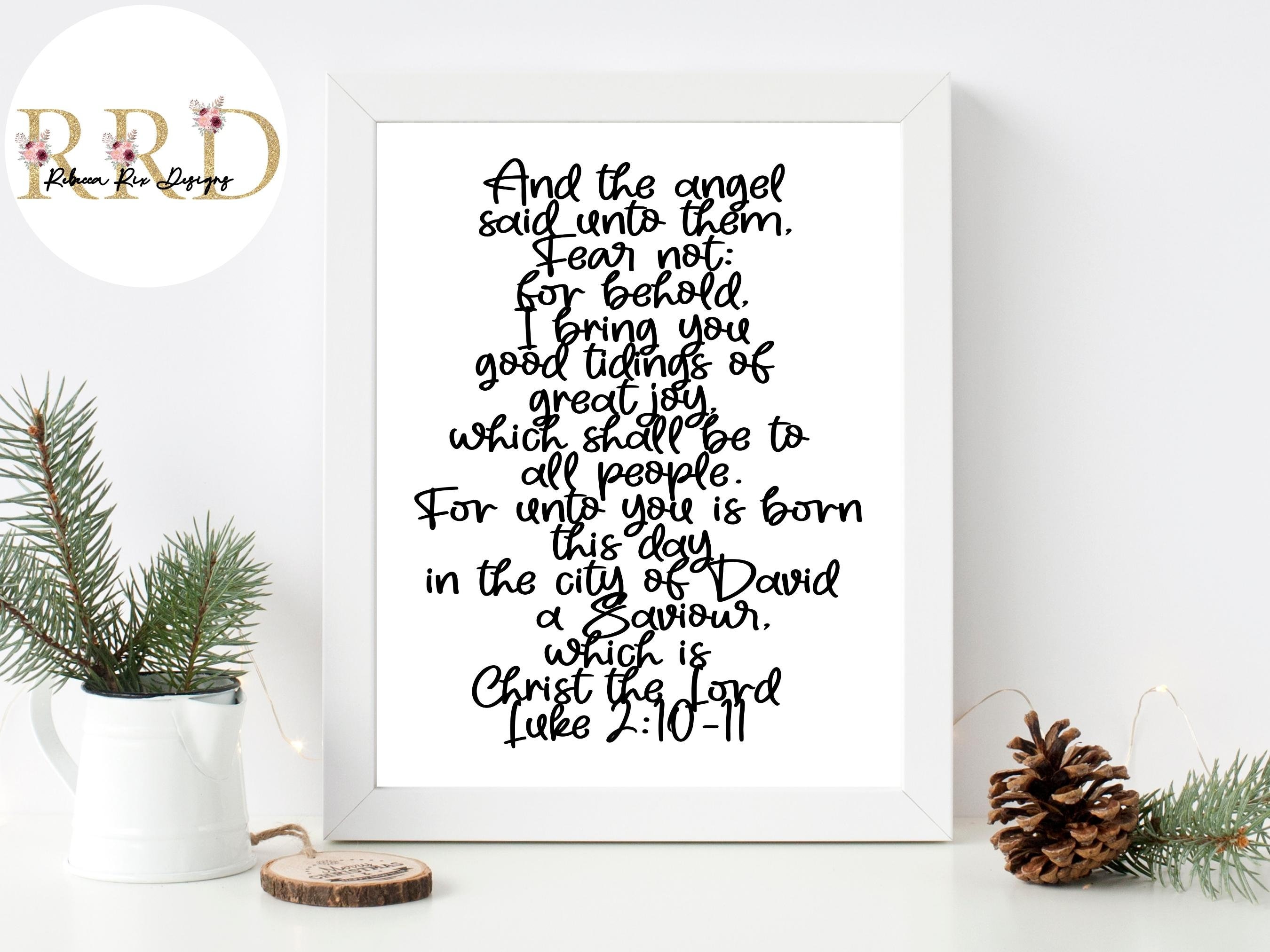Luke 2 Printable Luke 2 1011 Christian Christmas Wall Art - Etsy