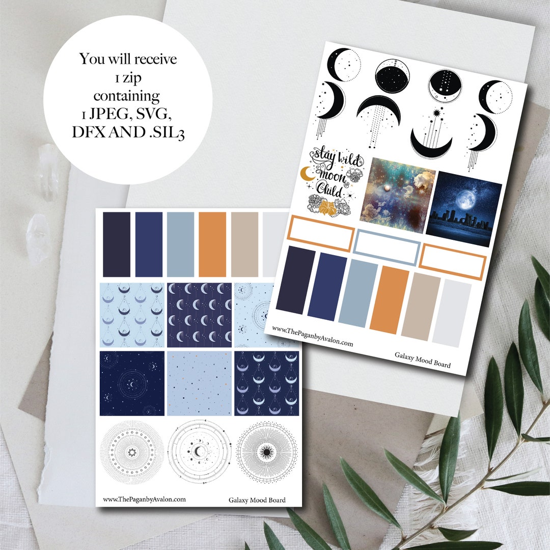 Galaxy Mood Board Two Page Kit PRINTABLE - Etsy