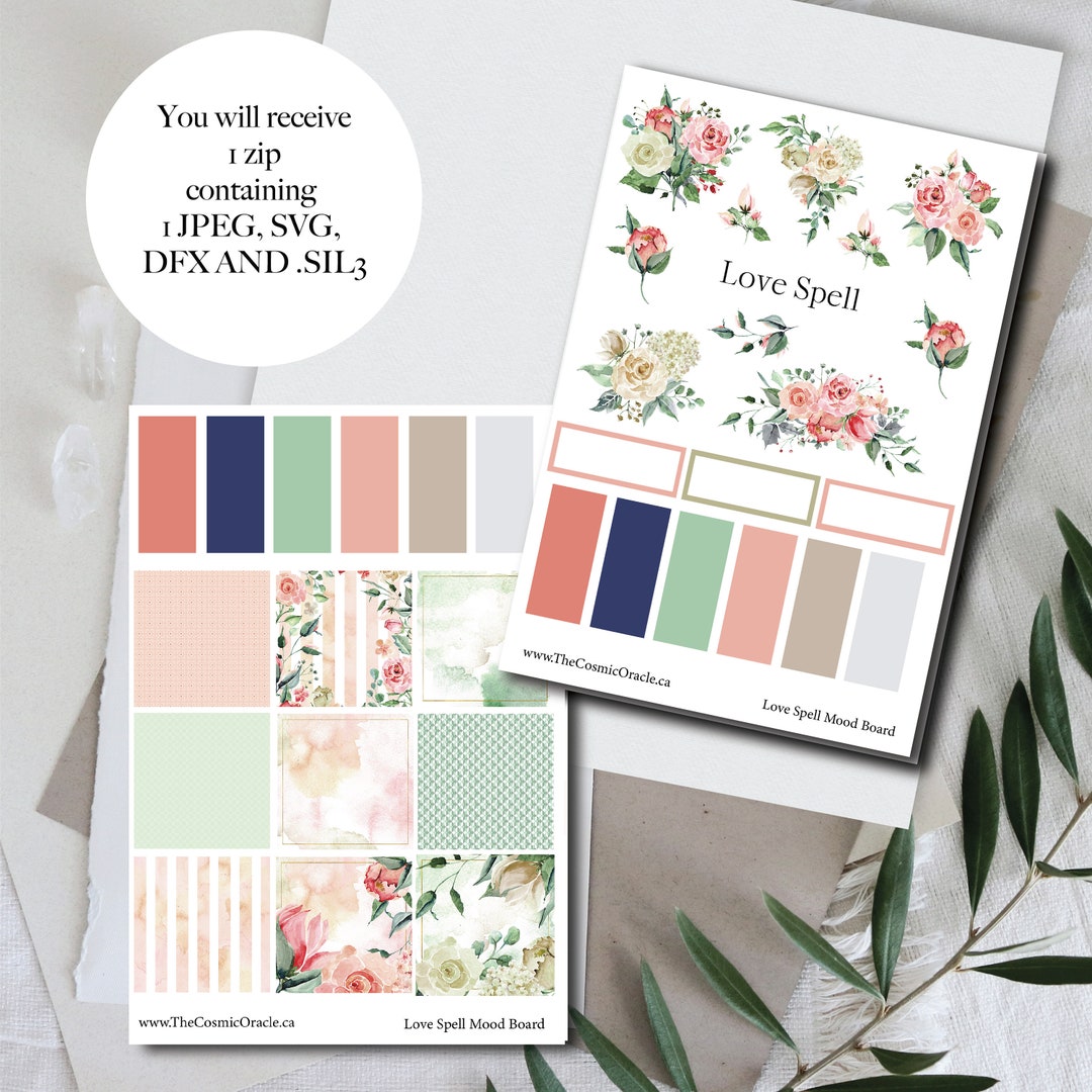 Love Spell 2 Page Mood Board - Etsy