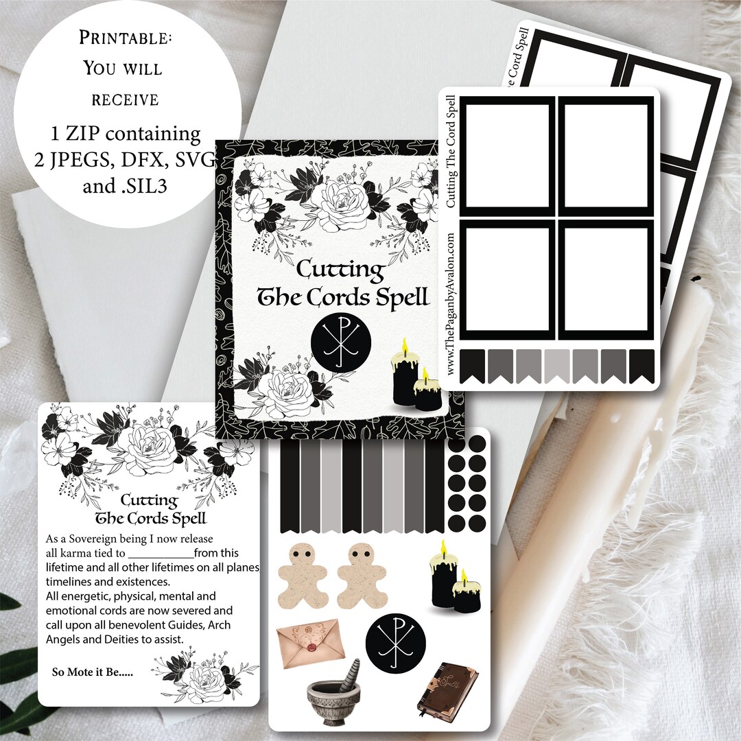 Cord Cutting Spell PRINTABLE - Etsy