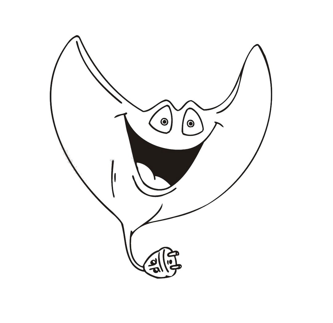 Stingray Reusable Stencil - Ocean Decor, DIY Kids Room, Craft Template ...