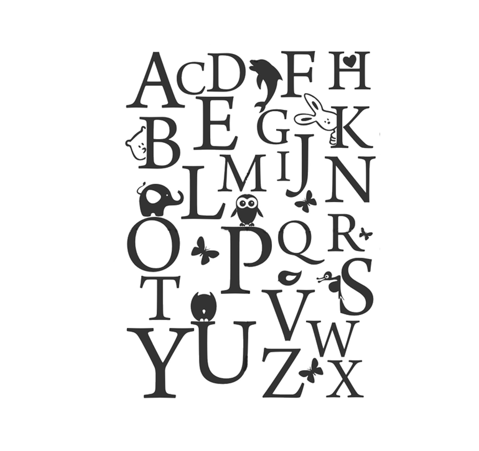 Kids Alphabet Letters Reusable Stencil Sizes A5 A4 A3 Craft - Etsy