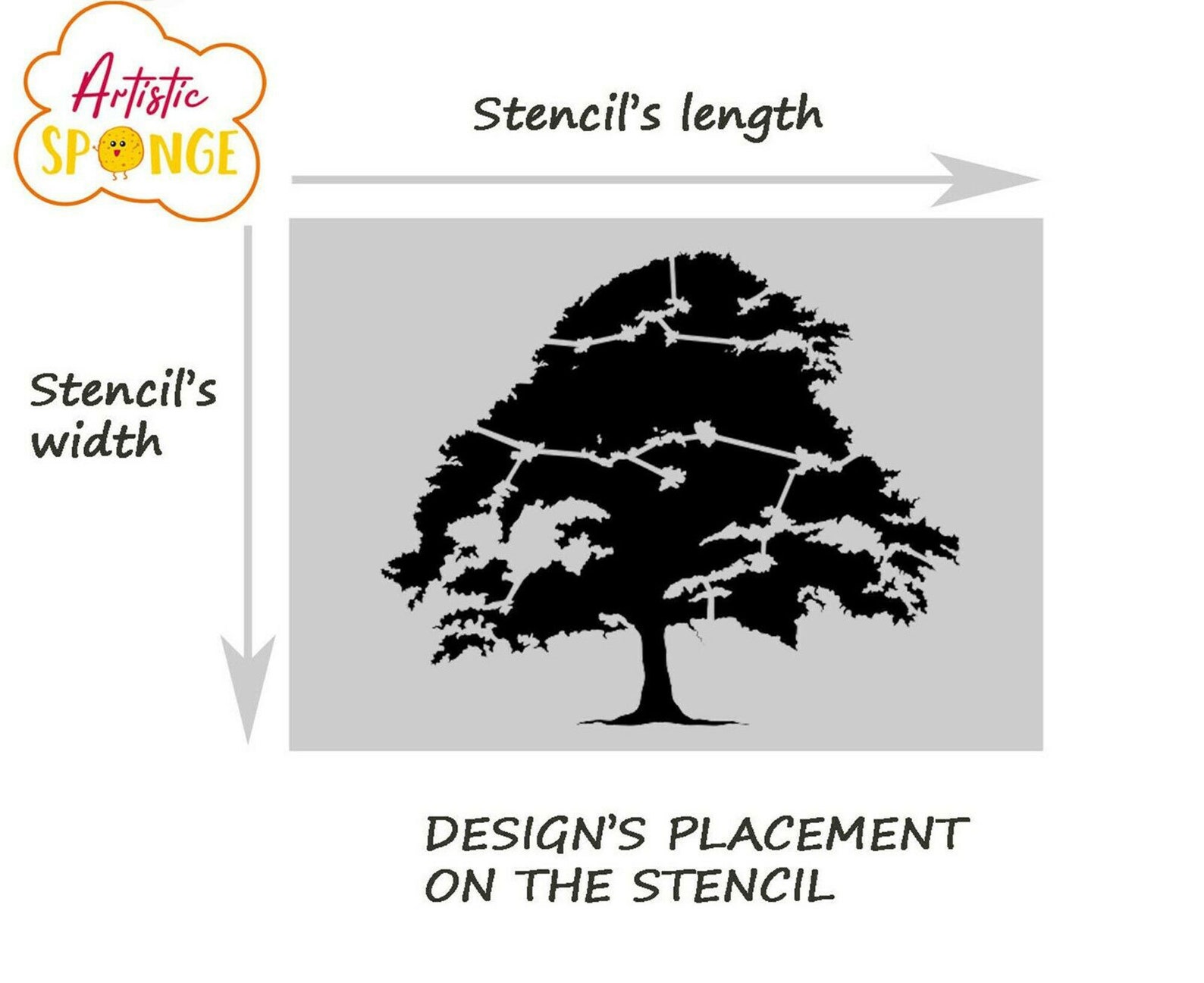 Wide Tree of Life BIG SIZES Reusable Mylar Stencil or Self - Etsy UK