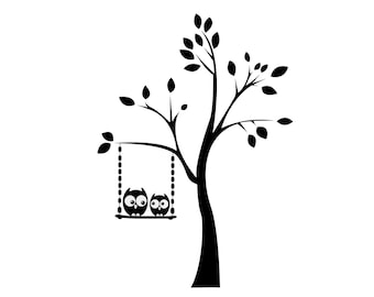 Big Owl on Branch Stencil - Etsy