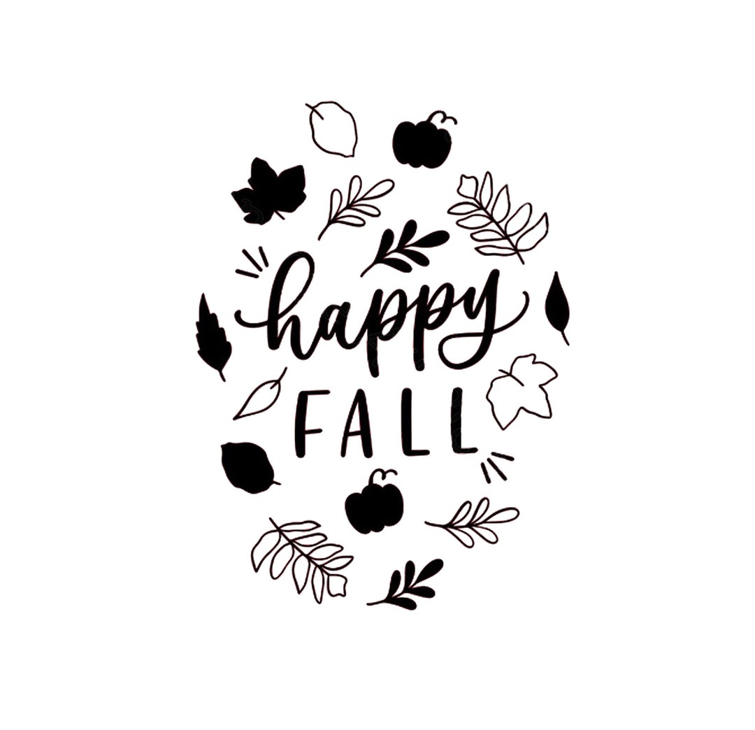 Happy Fall Autumn Leaves BIG SIZES Reusable Mylar Stencil or Self ...