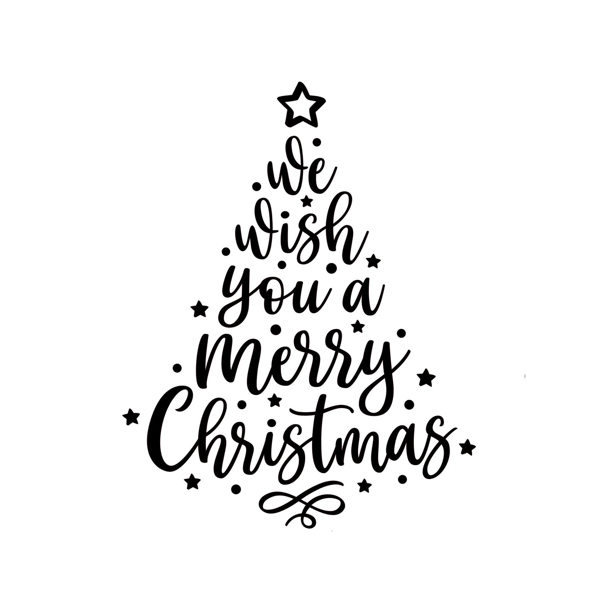 Merry Christmas Tree Sign Reusable Stencil LARGE SIZES Gift Holly ...