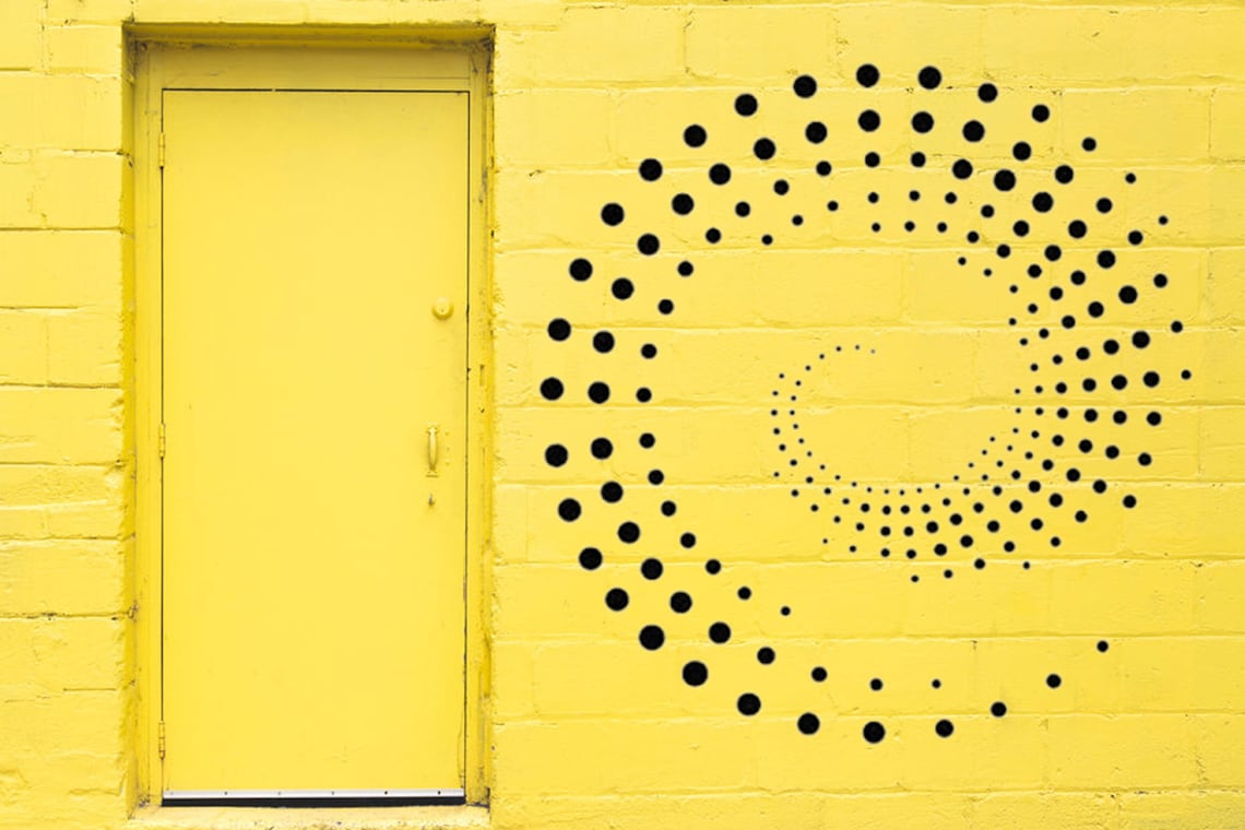 Modern Dots Optical Illusion BIG SIZES Art Craft Reusable - Etsy