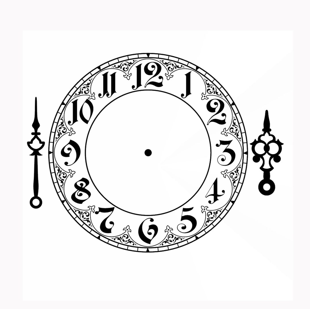 Vintage Clock Face Stencil, Shabby Chic Decor (reusable Mylar or Self ...