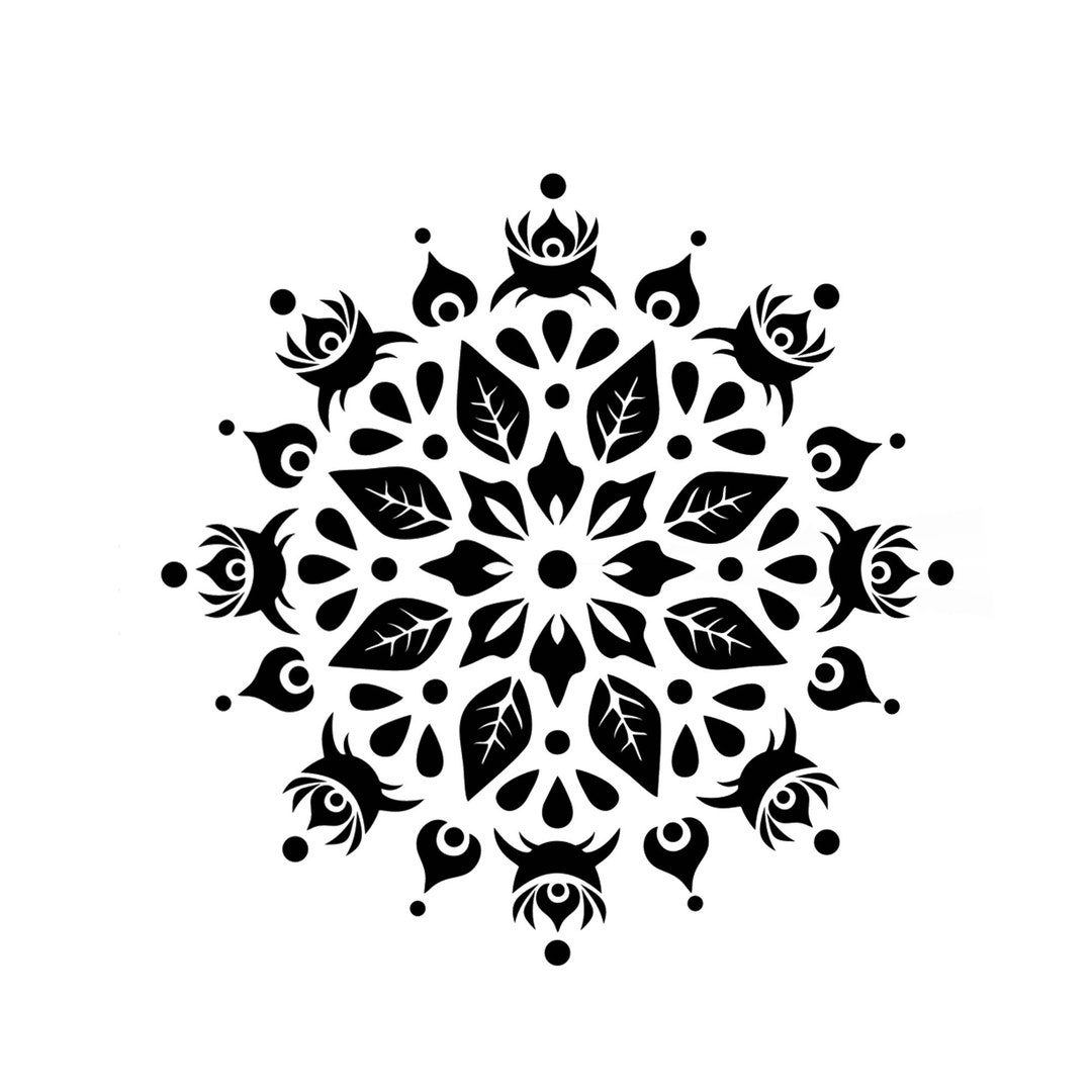 Mandala Flower Star Round Oriental Exotic BIG SIZES Reusable - Etsy UK