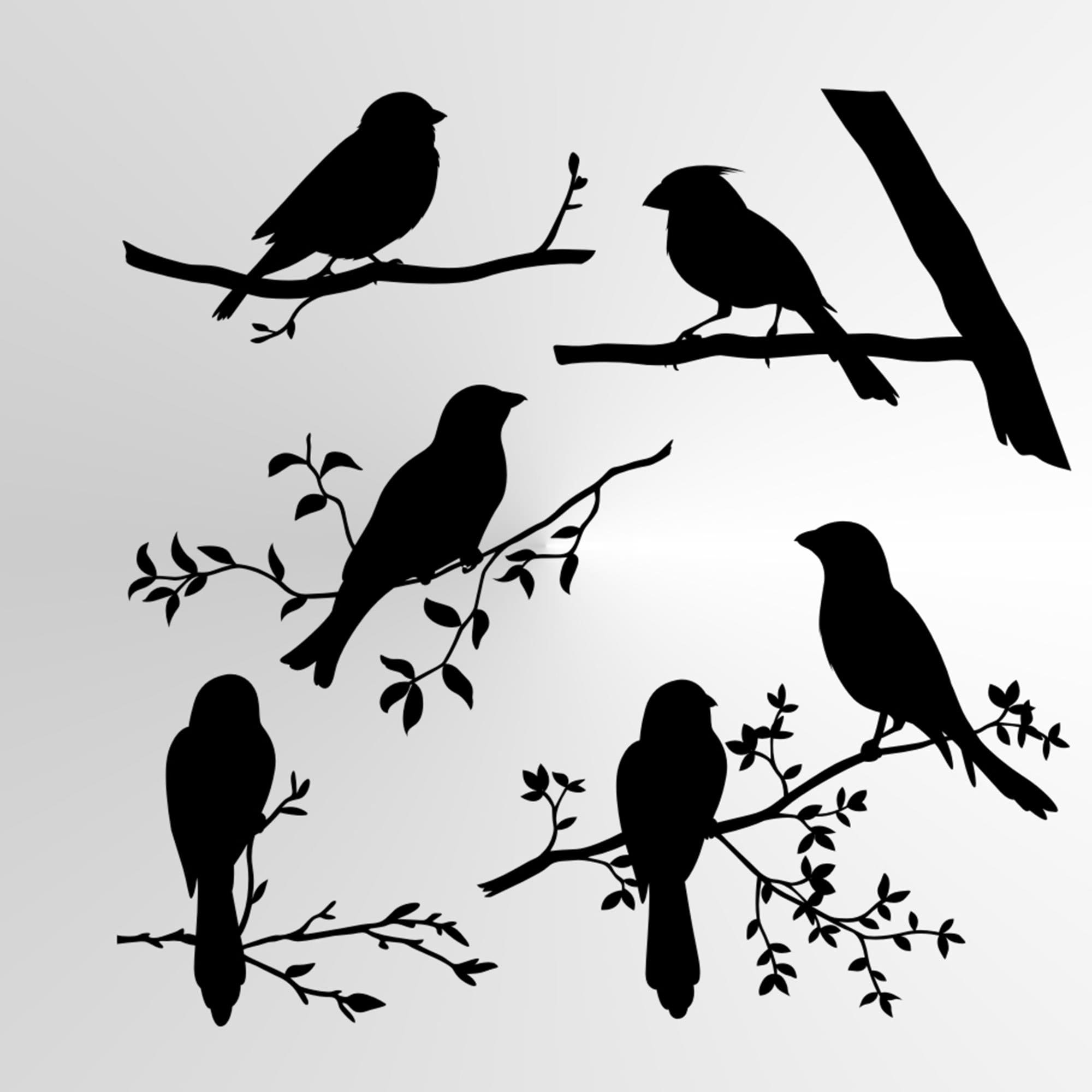 Set of Birds BIG SIZES Reusable Mylar Stencil or Self Adhesive | Etsy