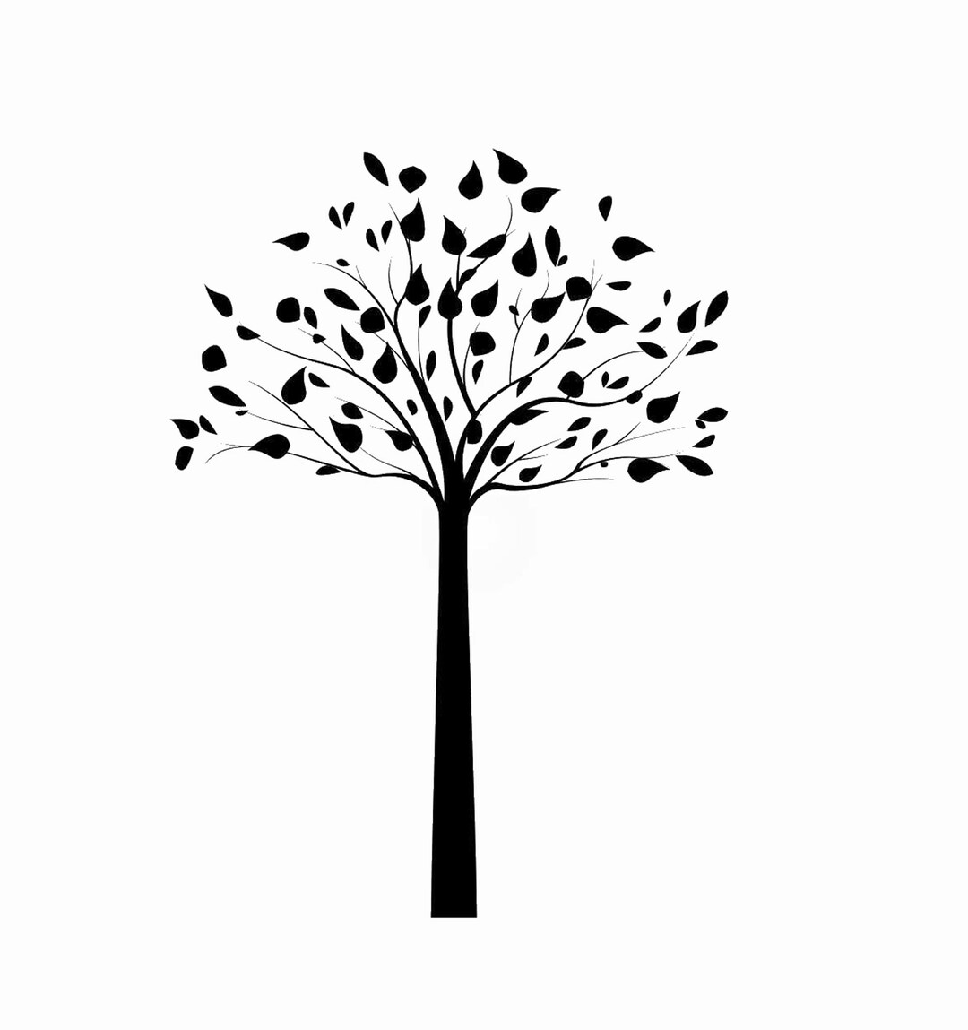 Árbol simétrico único TAMAÑOS GRANDES Plantilla de Mylar reutilizable o ...