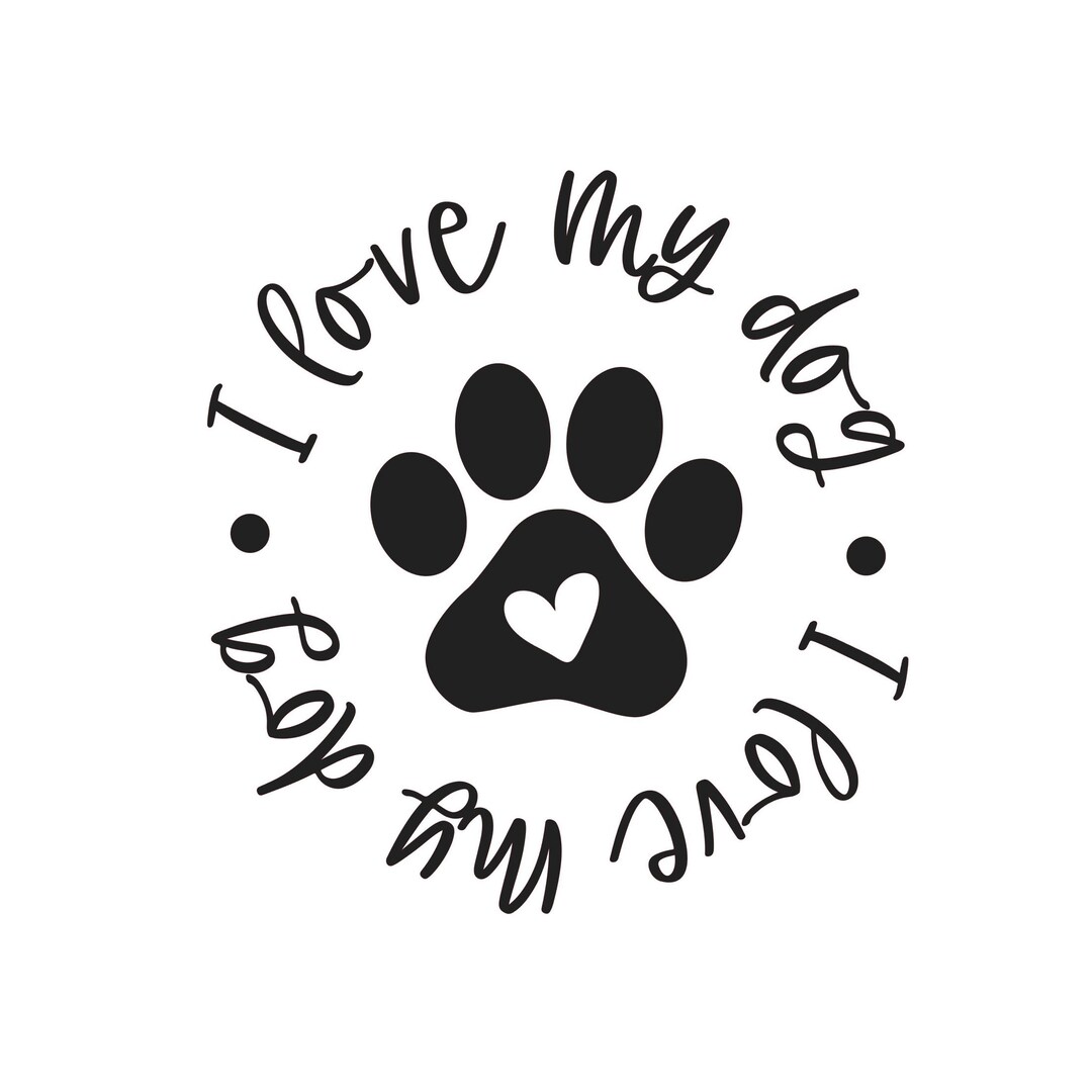 I Love My Dogs BIG SIZES Art Craft Reusable Mylar Stencil or Self ...