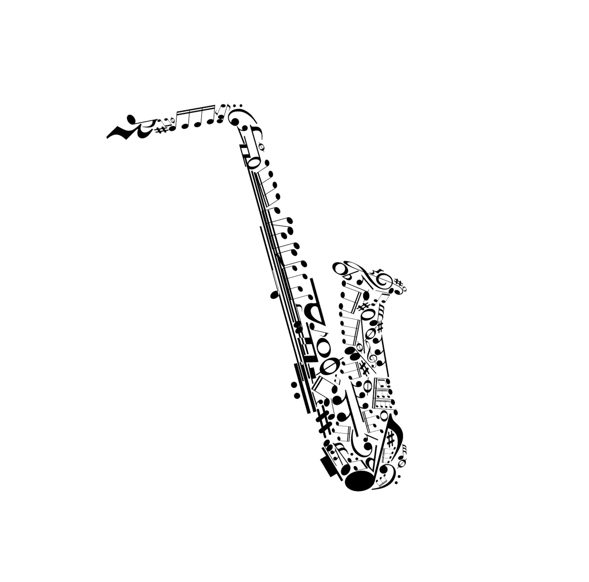 Saxophone Stencil