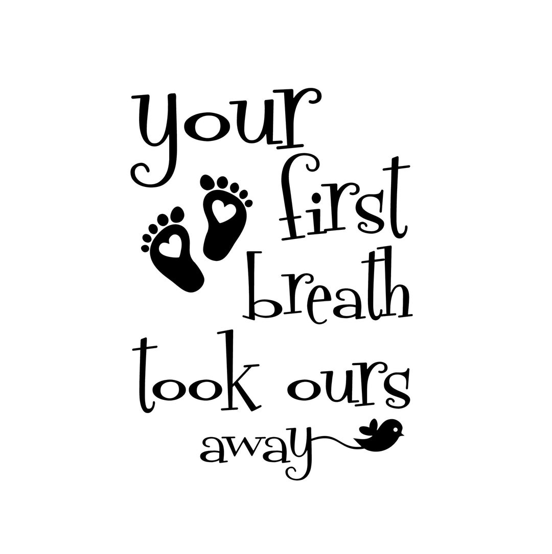 Your First Breath Small Baby Infant Quote Reusable Stencil - Etsy