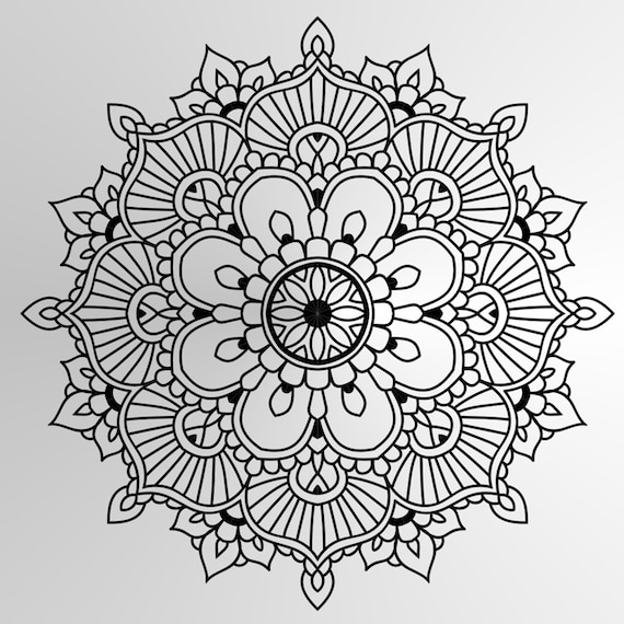 Mandala Reusable Stencil Sizes A3 A4 A5 Round Medallion | Etsy