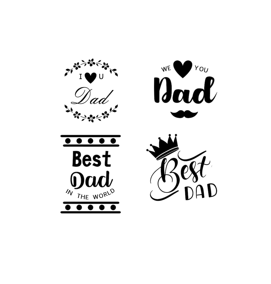 Happy Father's Day Reusable Stencil Sizes A5 A4 A3 Shabby Craft ...