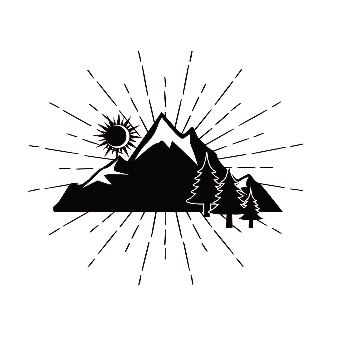 The Mountain Reusable Stencil Sizes A5 A4 A3 Oriental Art Craft DIY ...