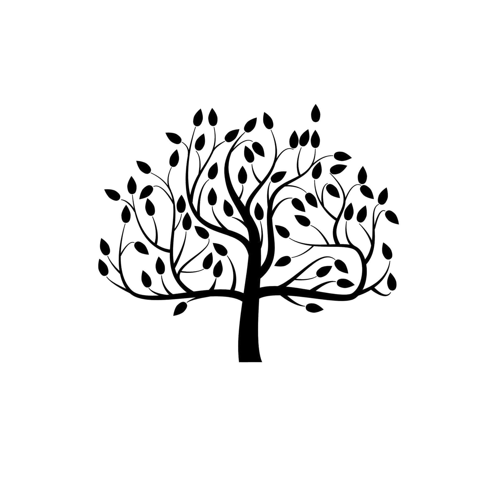 Big Symmetric Tree Reusable Stencil Sizes A5 A4 A3 Craft Flora - Etsy ...