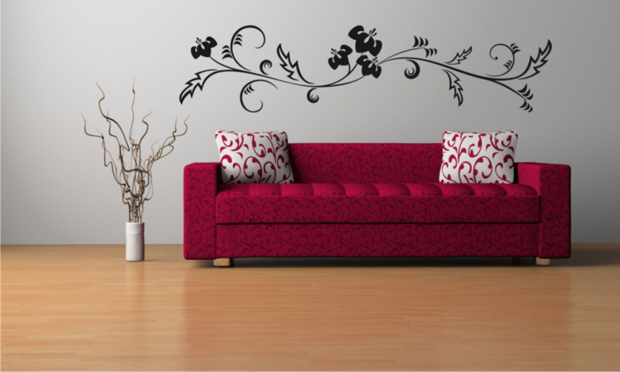 Floral Border BIG SIZES Reusable Stencil or Self Adhesive - Etsy