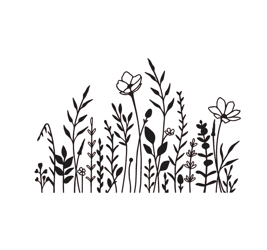 Set of Spring Flowers Reusable Stencil Sizes A5 A4 A3 Craft Flora ...