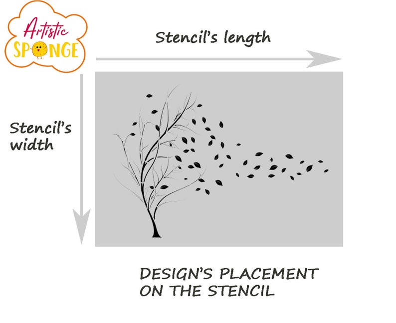 Tree Stencil | Falling Leaves, Nature Inspired Art (A5 A4 A3) T11 - Etsy