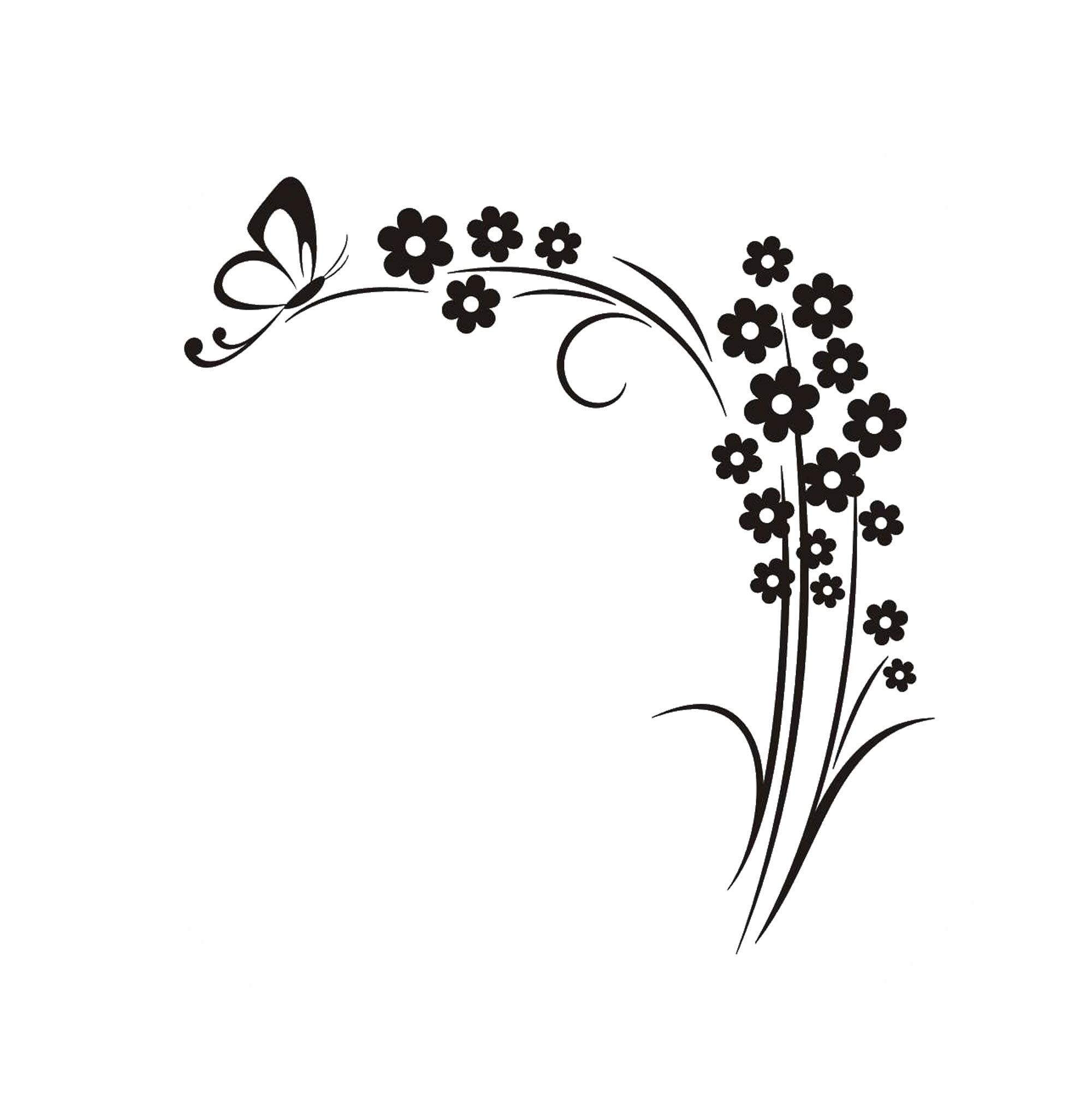 Corner Border Designs Butterfly