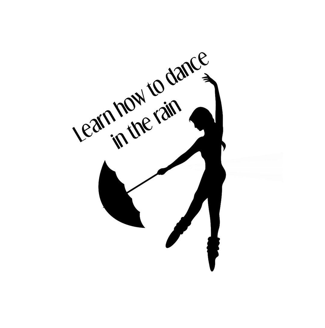 Learn How to Dance in the Rain Stencil - Reusable Mylar, Shabby Chic ...
