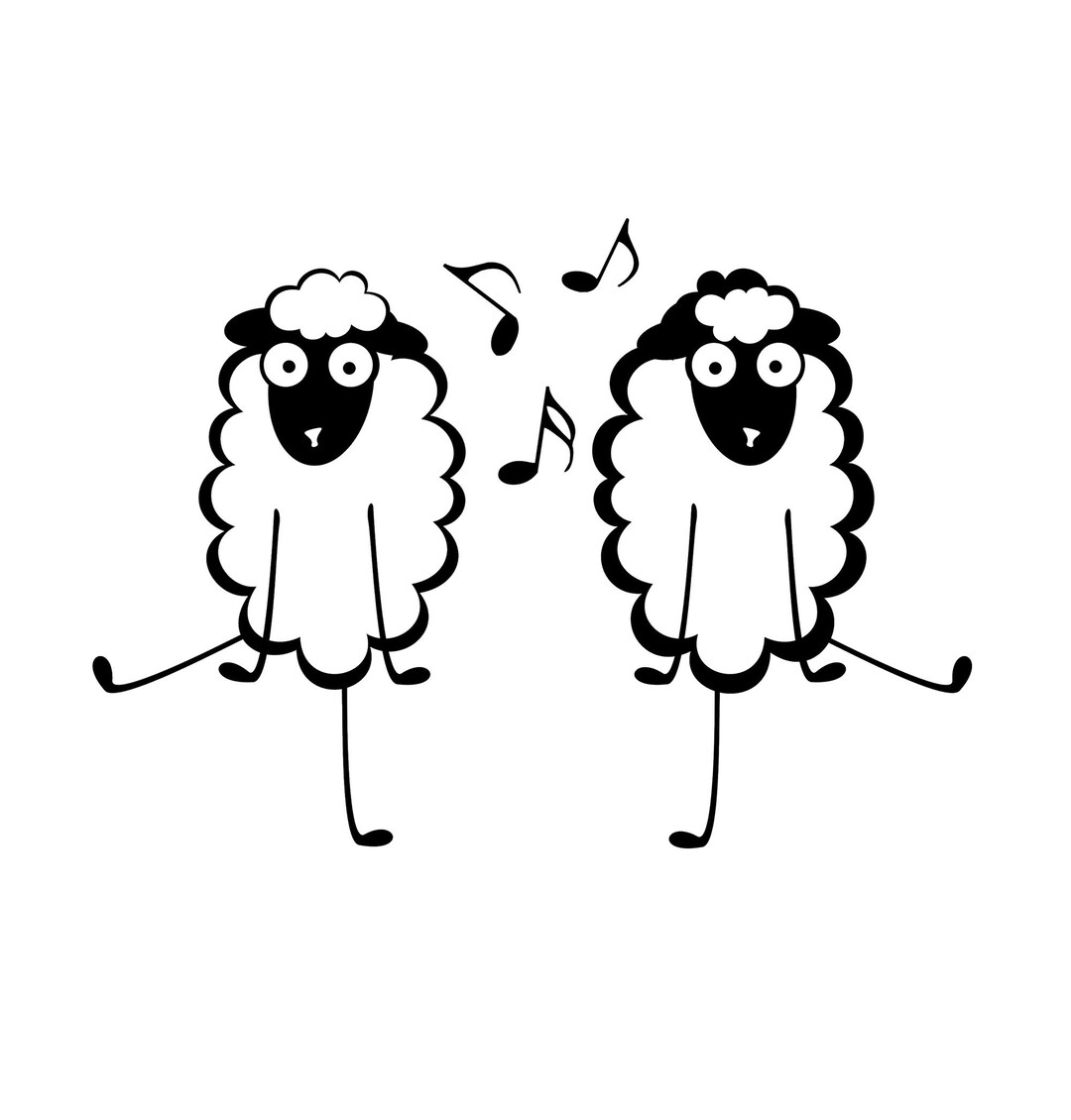 Dancing Sheep Reusable Stencil, Kids Room Decor A5 A4 A3 Kids60 - Etsy