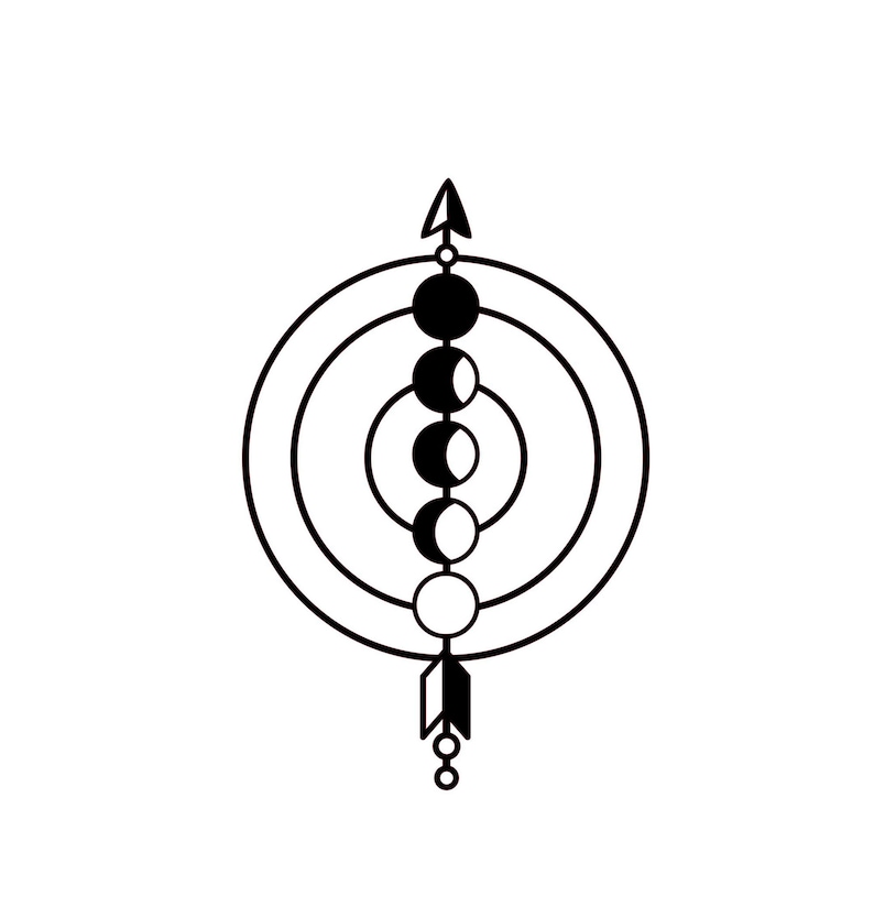 Esoteric Arrow Moons Magical BIG SIZES Reusable Mylar or Self - Etsy