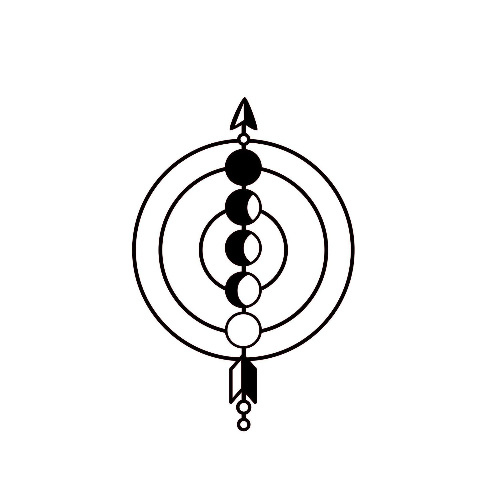 Esoteric Arrow Moons Magical BIG SIZES Reusable Mylar or Self - Etsy