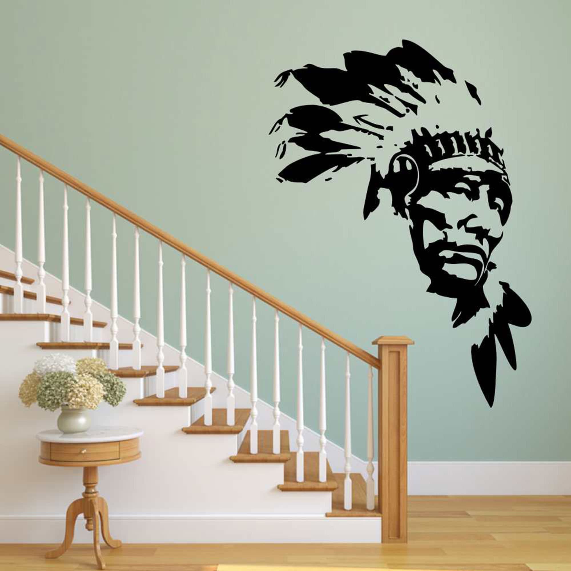 Red Man Indian Face BIG SIZES Art Craft Reusable Mylar Stencil or Self ...
