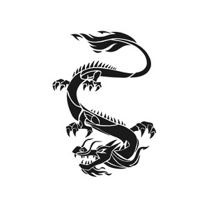 Japanese Chinese Dragon BIG SIZES Reusable Mylar Stencil or Self ...