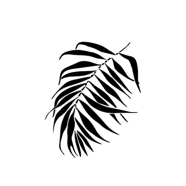 Palm Leaf Stencil - Etsy