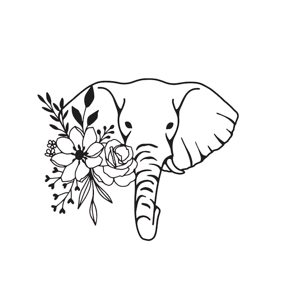 Elephant Face Stencil