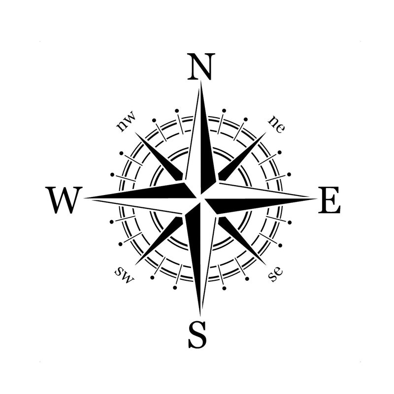 Compass Rose Stencil - Etsy