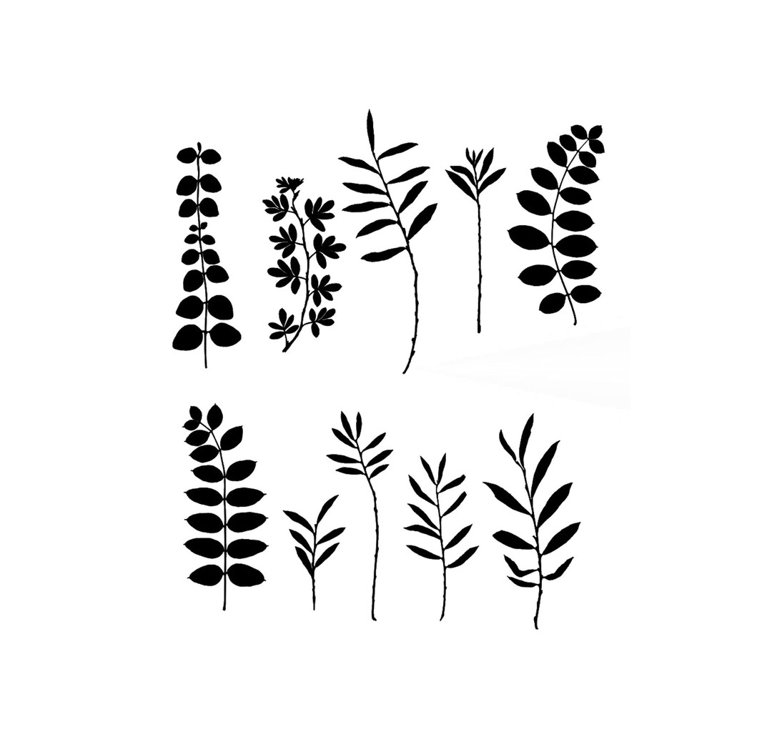 Wild Leaves Stencil Set, Reusable Mylar or Self Adhesive (BIG SIZES ...