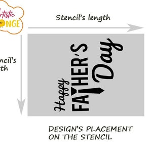 Happy Father's Day Reusable Stencil A3 A4 A5 Occasion Best Dad Daddy Pa ...