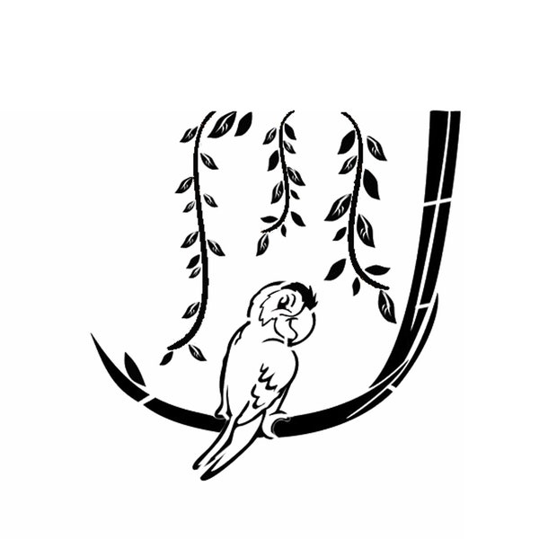 Parrot Stencil - Etsy