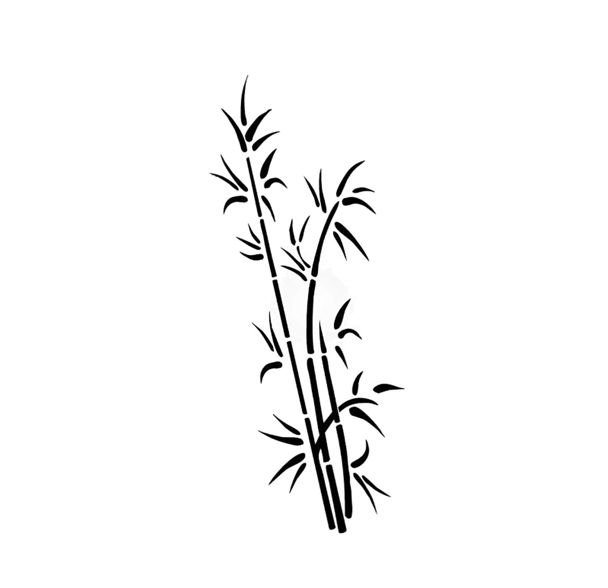 Bamboo Grass Reusable Stencil Sizes A5 A4 A3 Oriental Exotic Art Craft ...