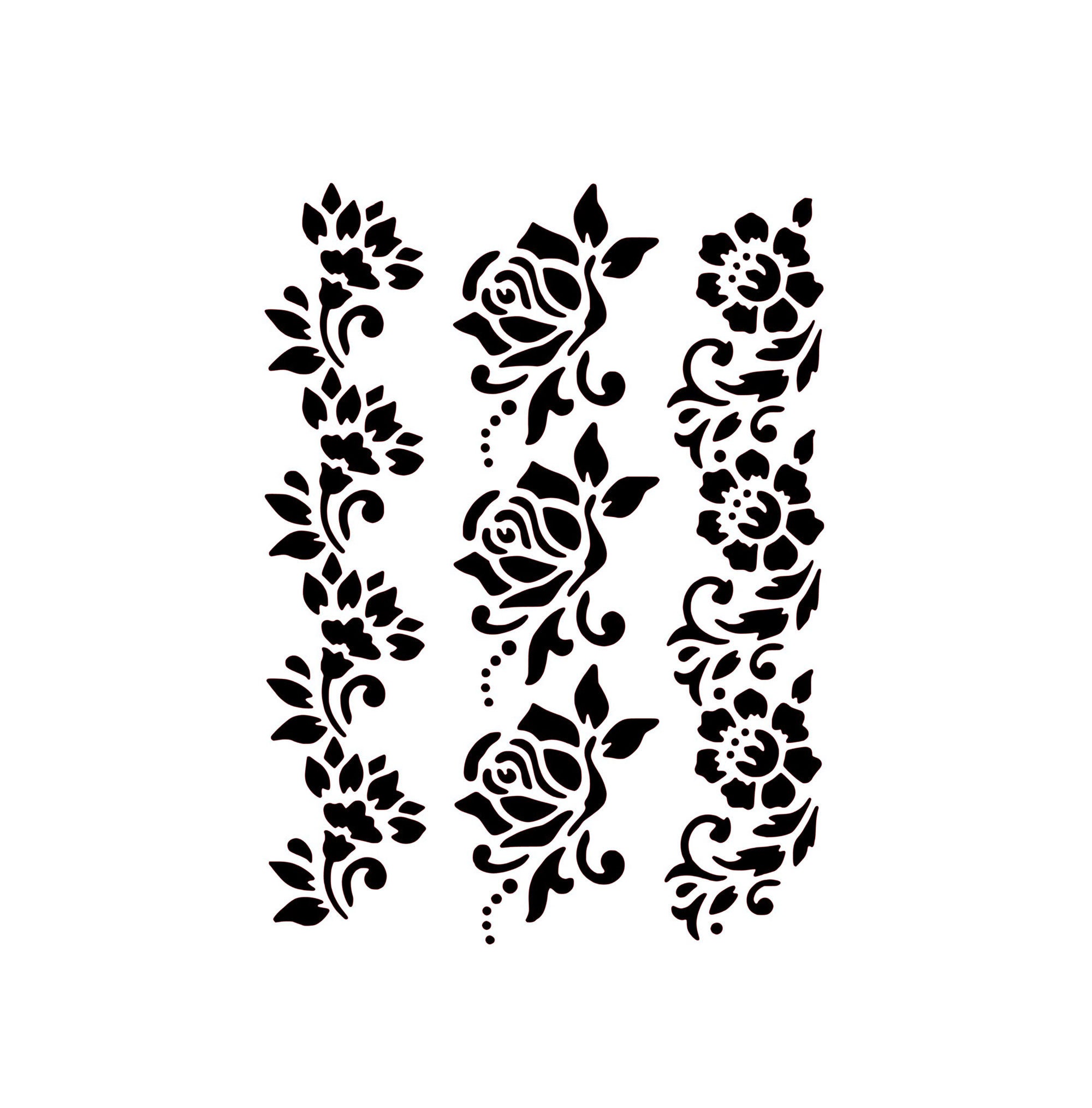 Flower Border Stencils